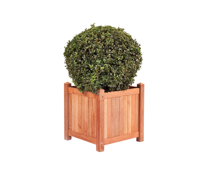 Bacs a fleurs en Teck - Lombok 45 x 45 x 47 cm Bois rabote lisse