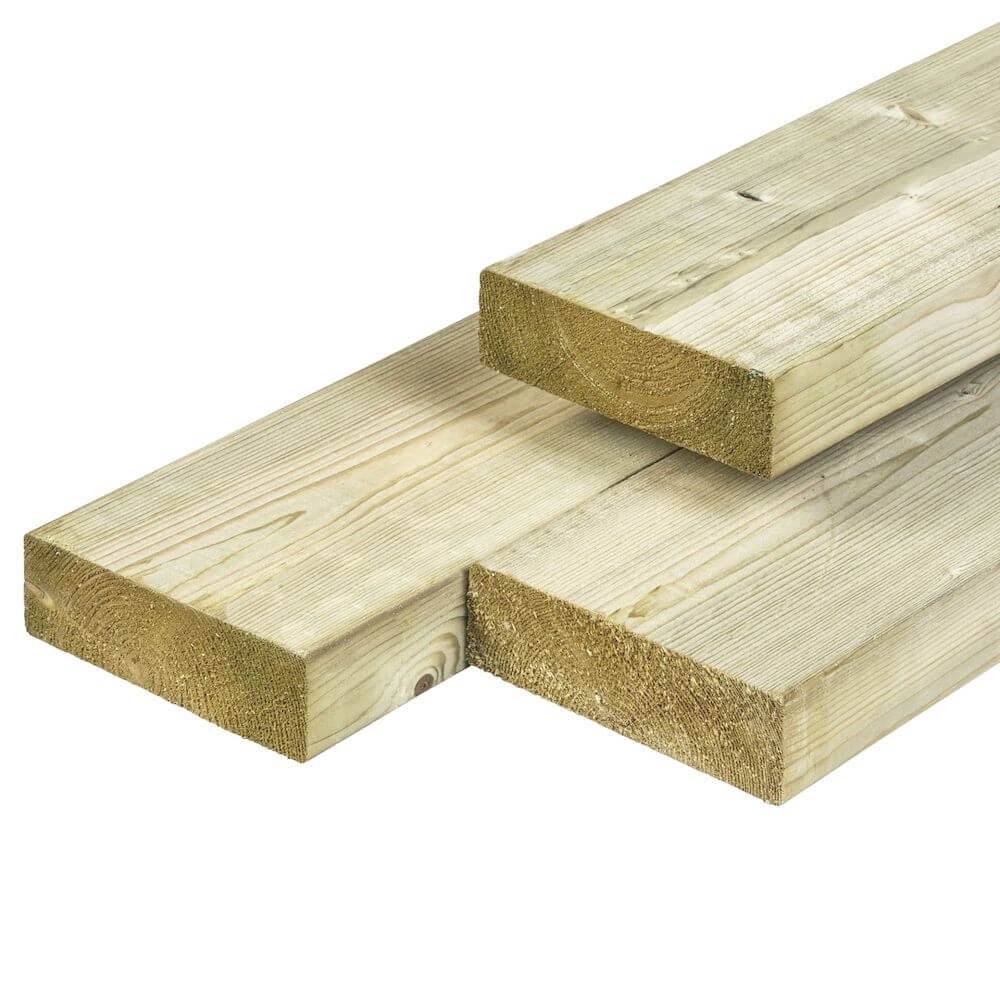11'8ft/3.6m Eased Framing Timber | 45x145mm Durable Treated Wood | Tuin uk