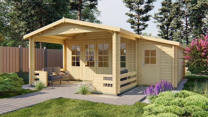 Log Cabins with Veranda