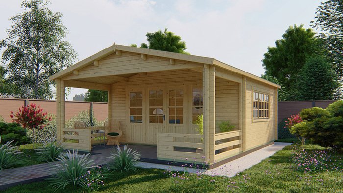 Log Cabins with Veranda