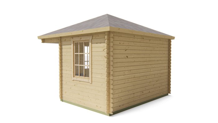 Sigrid Log Cabin With Shed Annexe 3x4.4m
