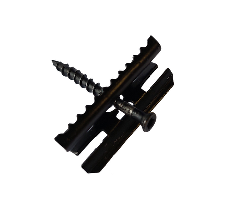 Timmdek clips RVS zwart met schroeven - Set 250 stuks