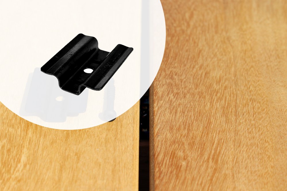 Clips de fixation noirs B-fix en inox | 100 pieces | Gadero