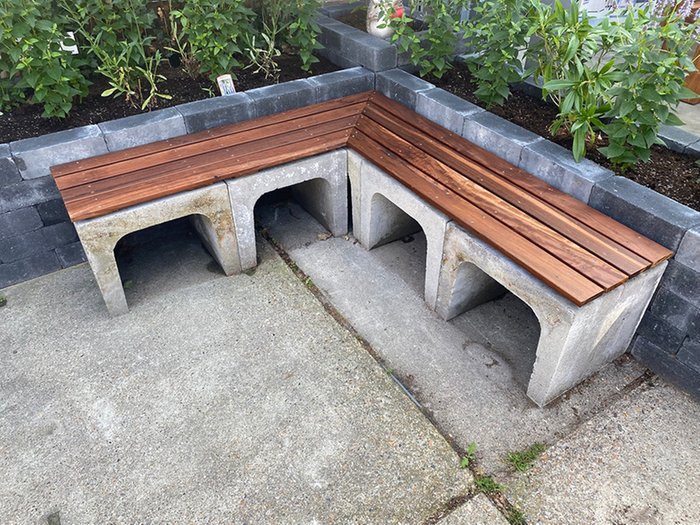 U Elementen beton grijs 40 x 40 x 50 cm Blokken