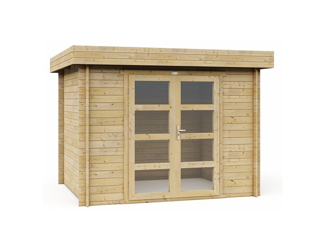 Blokhut 325M Interflex 300 x 250 x 230 cm Tuinhuis met plat dak