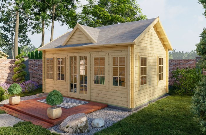 Trev Clockhouse Log Cabin 5.5x4m - 70mm