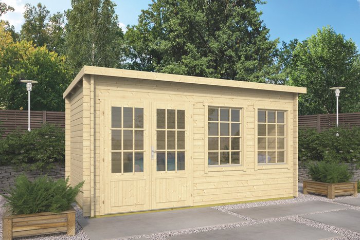 Blockhaus Oletha 785 x 510 x 257 cm - Große Veranda