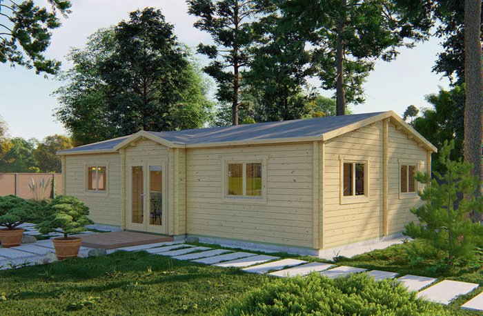 Blockhaus Edelweiss 600 x 510 x 371 cm - 70 mm Wandstarke