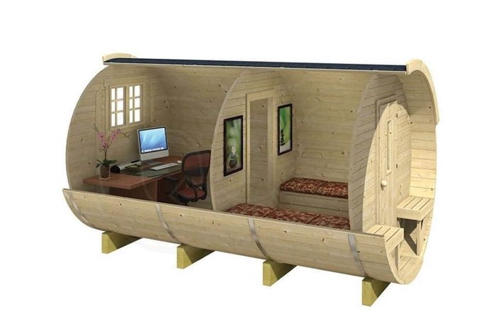 Barrel Office Log Cabin | Create Your Dream Office Or Camping Pod