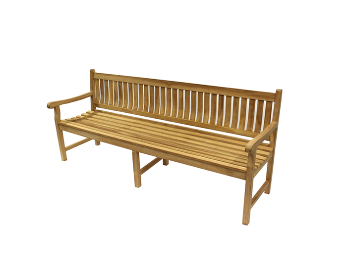 Teak Hardhout Bank Bretagne 250 x 90 cm breed extra midden poot