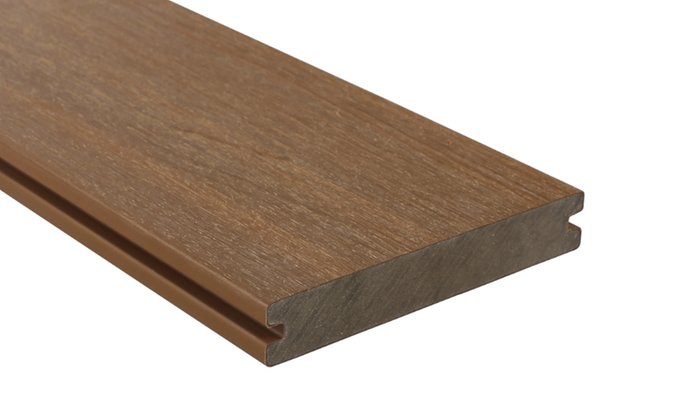 Vlonderplank Massief Composiet Fun-Deck Teak Bruin 2.3 x 13.8 cm voor clips