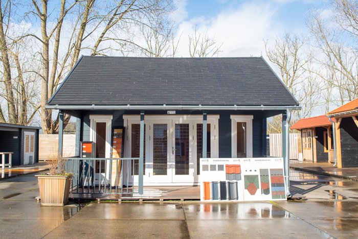 Blockhaus Olaug mit Veranda 550 x 400 + 198 cm