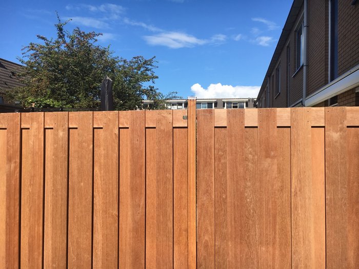 Panneau de jardin en bois exotique Keruing - 180 x 180 cm