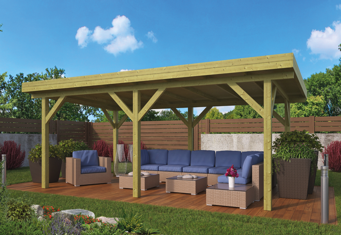 Kiosque en bois moderne Excellent Impregne 592 x 340 cm