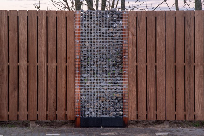 Schanskorf Gaas Staal 180 x 90 cm Maaswijdte 4.5 cm Steenkorf