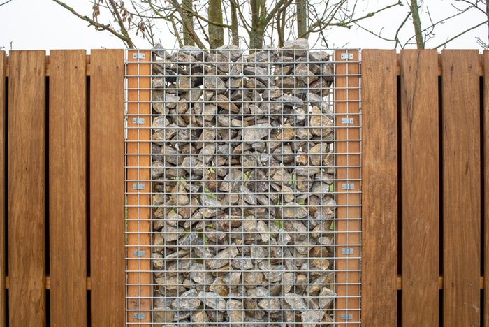 Schanskorf Gaas Staal 180 x 90 cm Maaswijdte 4.5 cm Steenkorf