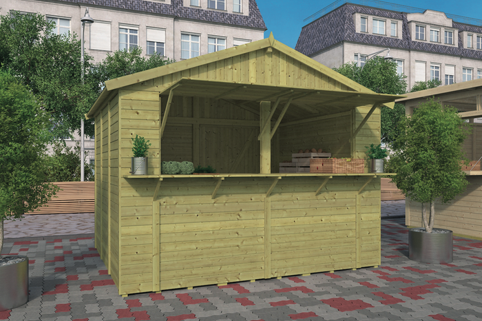 Houten Kiosk Spaar 300 x 250 x 260 cm
