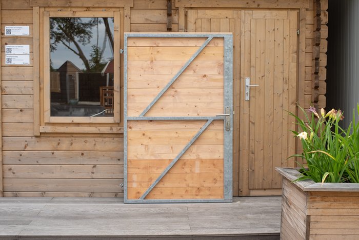 Ijzeren deurframe met slotkast 90 - 150 breed Stalen poortframe