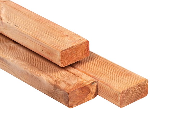 Red Class Wood ligger 4.5 x 9 cm Geschaafd Lariks Douglas kleur