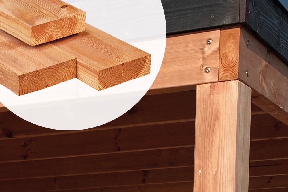 Eased Corner Larch 195mm - Pre-Treated