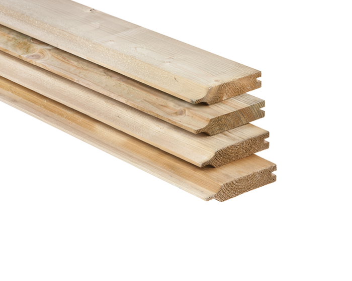 Rebated Tongue and Groove | timber cladding 18mm | Pre-treated TUIN UK