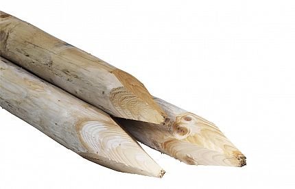 Holzpfahl impragniert 8 x 100-250 cm mit Spitze Weidepfahl