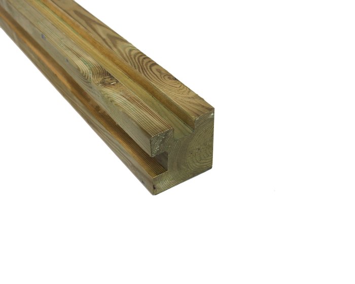 Dubbel Rabat Grenen hout geimpregneerd 2.8 x 14 cm