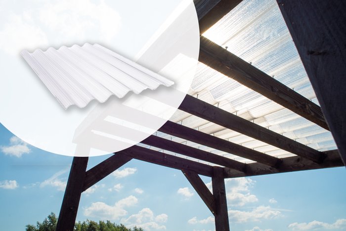 Golfplaat Polycarbonaat 1,1 x 3.05 meter doorschijnende dakplaat