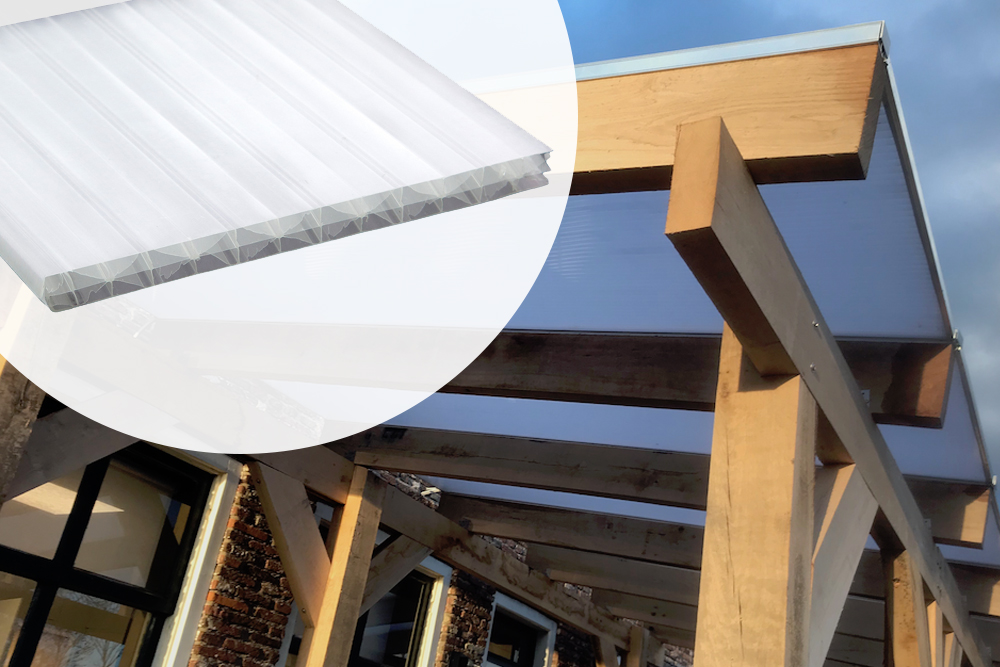 Polycarbonaat platen Opaal Melkwit voor overkapping