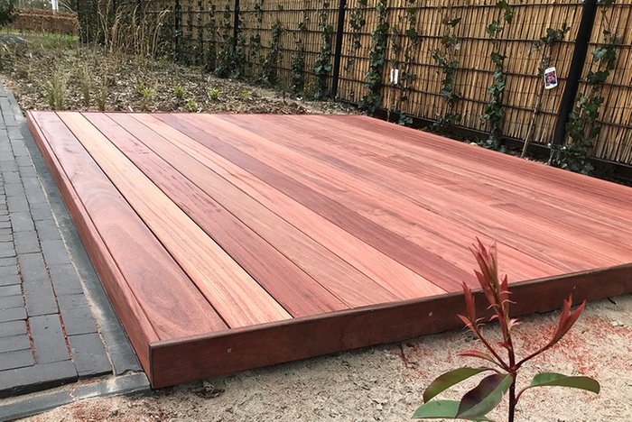 Lame de terrasse Padouk lisse 21 x 145 mm syteme a clips