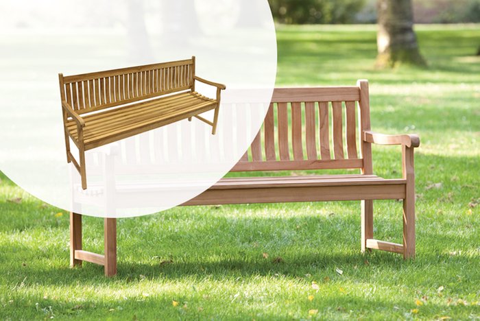 Teak Hardhout Bank Bretagne 210 x 90 cm breed