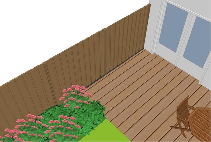 Pfahl Hartholz 6,5 x 6,5 cm - Mit Spitze und doppelter V-Rille