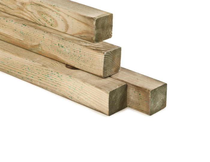 68mm Thick Fine Sawn Fence Post from Tuin. 300cm in Length.