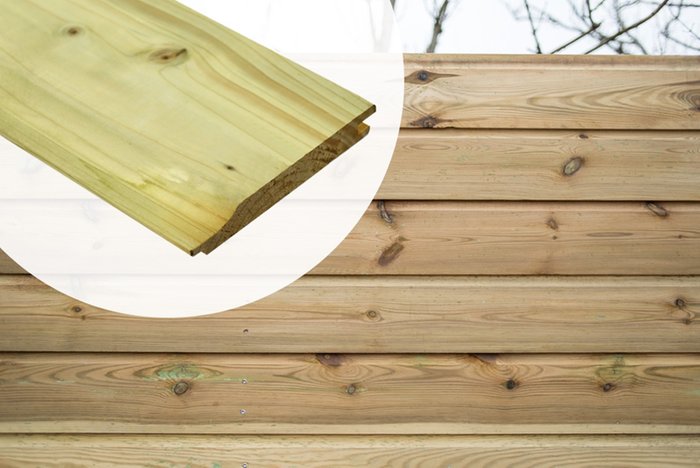 Geïmpregneerde Rabatdelen Rabat planken 4 meter Blokhutprofiel