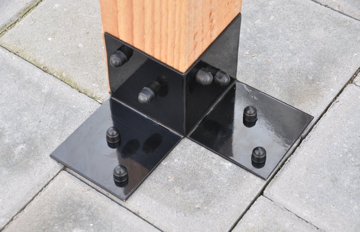 Pergola hoekverbinding 12x12cm Hoekelementen 120x120 mm palen