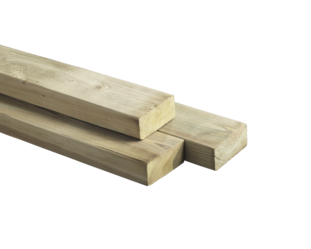 Eased Corner Timber | 70mm x 450cm Smooth Treated Wood | Tuin