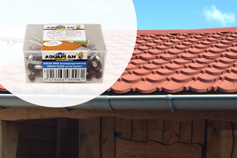 Metal Roof Tiles | Red Screw-On Roof Tiles | Tuin