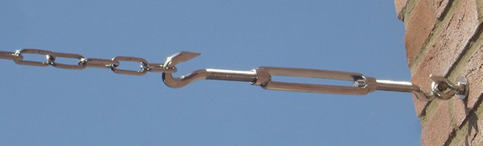 Spananker M10 RVS Spanhaak voor ophangen schaduwdoek