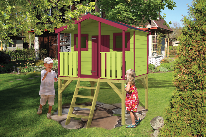 Verhoogd Speelhuisje op palen Peter Pan 180 x 182 cm