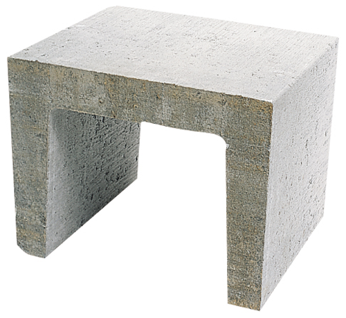 U Elementen beton grijs 40 x 40 x 50 cm Blokken