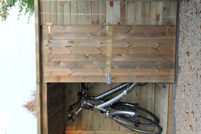 Houten Fiets / Scooter berging 200 x 90 x 150 cm